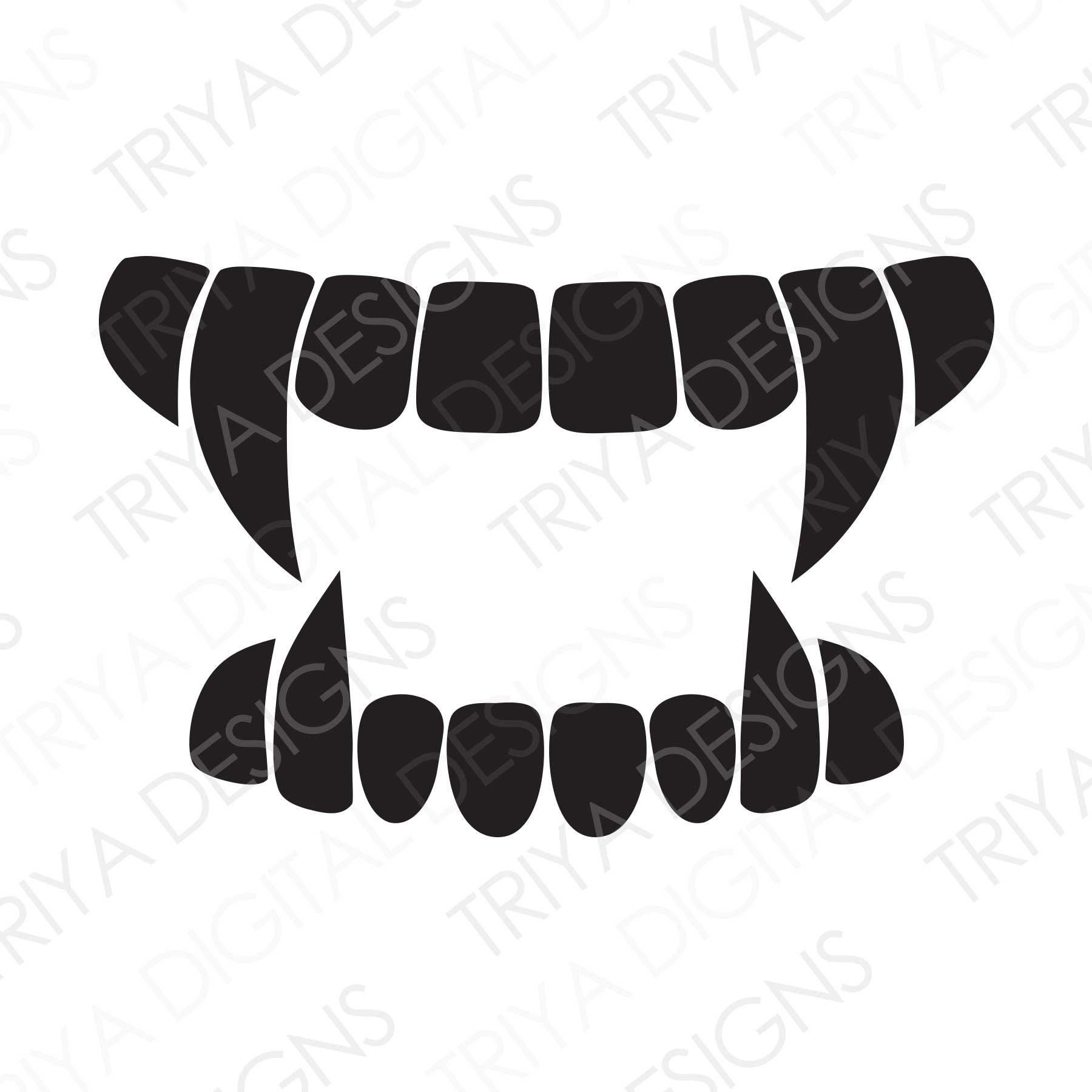 Vampire Teeth SVG Cut File PNG Printable File Vampire | Etsy