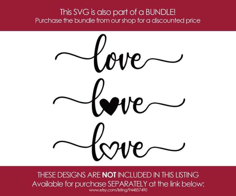 Love SVG Love Wedding SVG Cut Files Valentine's Day - Etsy