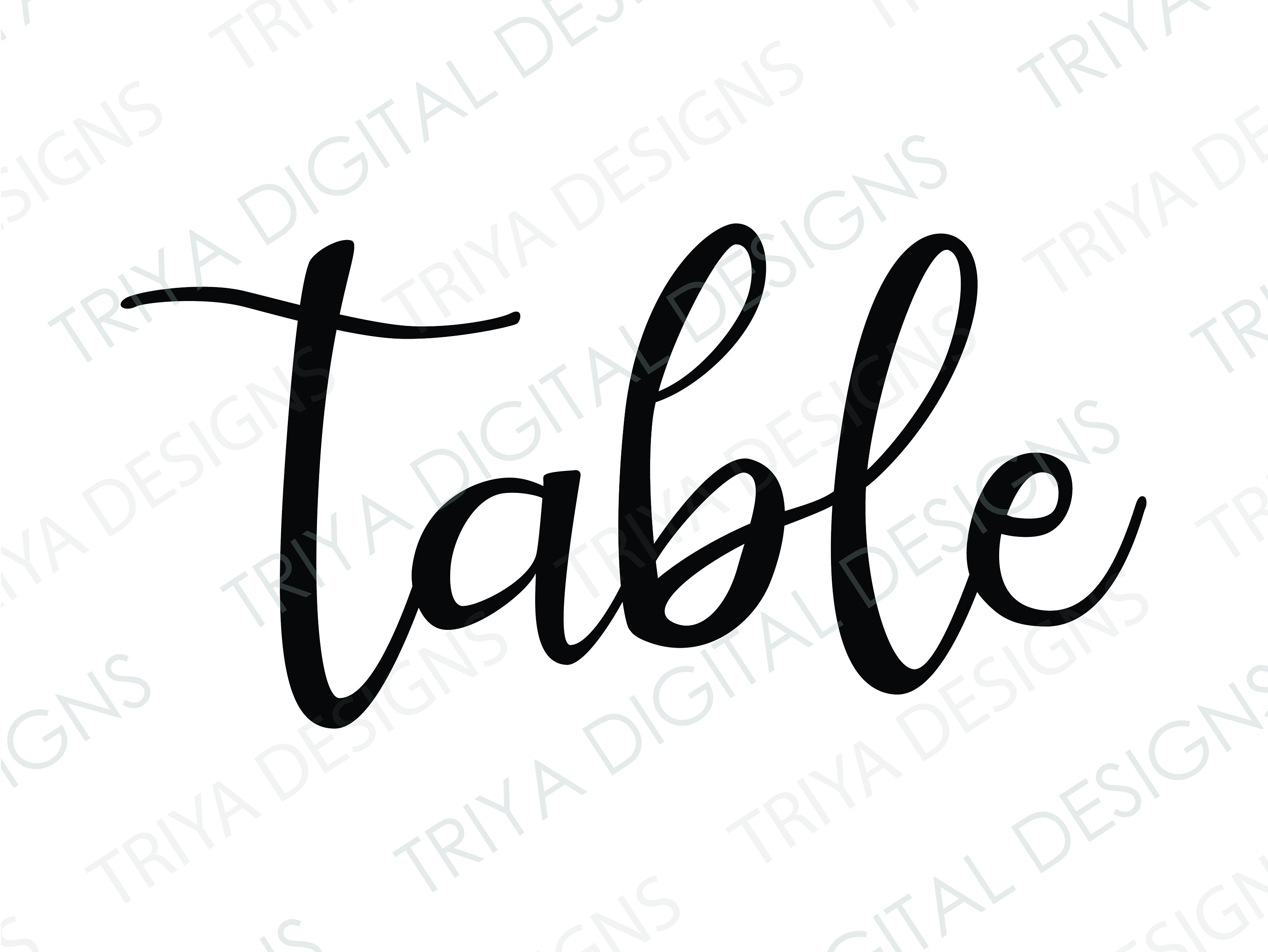 Tabla SVG Cut File / Table PNG / Texto cursivo escrito a mano ...