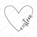Heart With Custom Name SVG Hand Lettered Cursive Text - Etsy