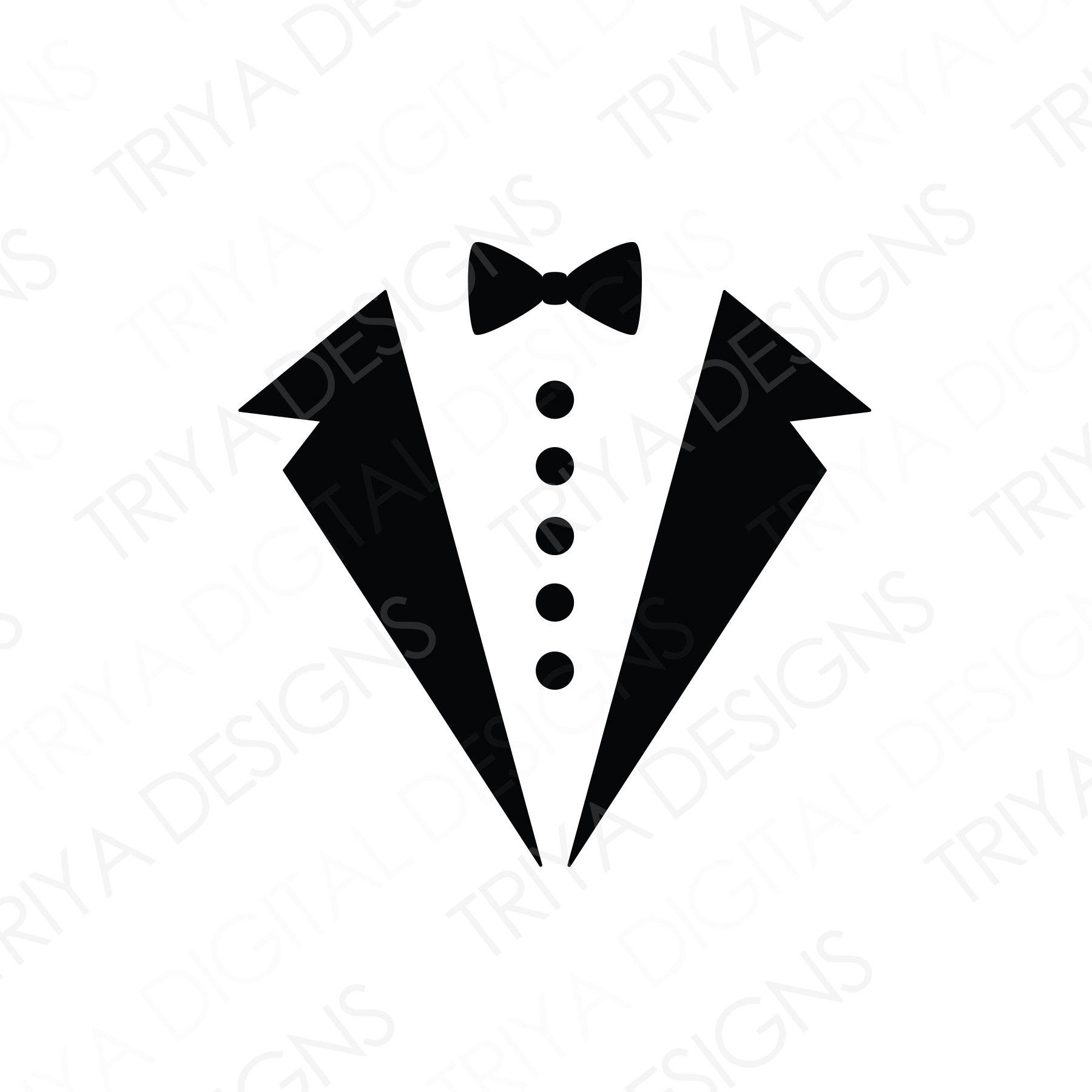 Tuxedo Suit and Bow Tie SVG Cut File Tie Groom Groomsman - Etsy