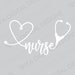 Nurse Text With Stethoscope and Heart SVG & PNG | Nurse Text Cut File ...