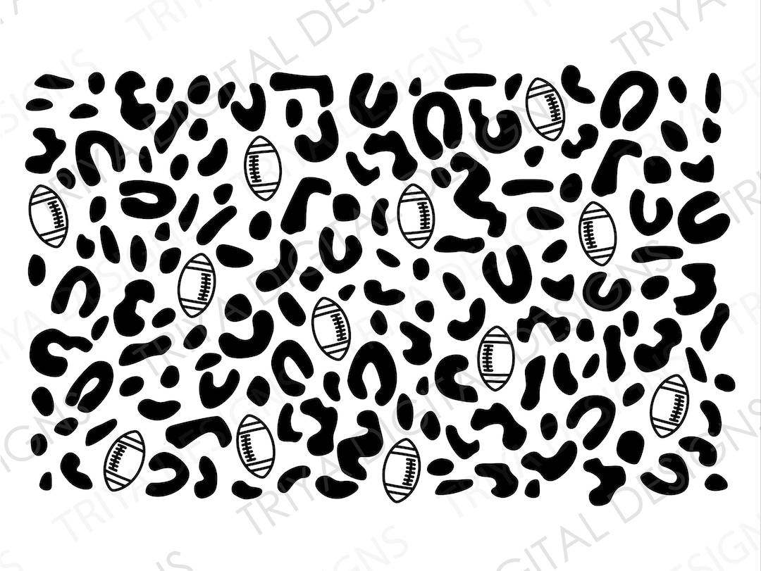 Football Cheetah Print SVG Cut File | Sports Leopard Print SVG Files ...