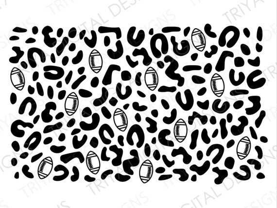 Football Cheetah Print SVG Cut File Sports Leopard Print SVG - Etsy