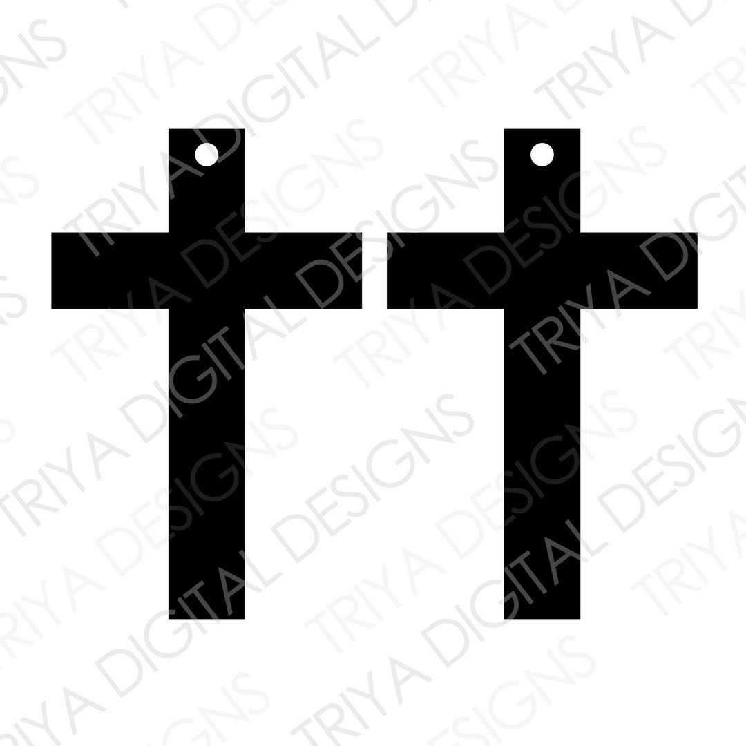 Cross Earrings SVG Cut Files Christian, Jesus, Cross Earrings Cut SVG ...