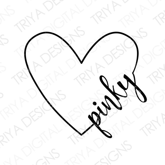 The Word Heart In Cursive