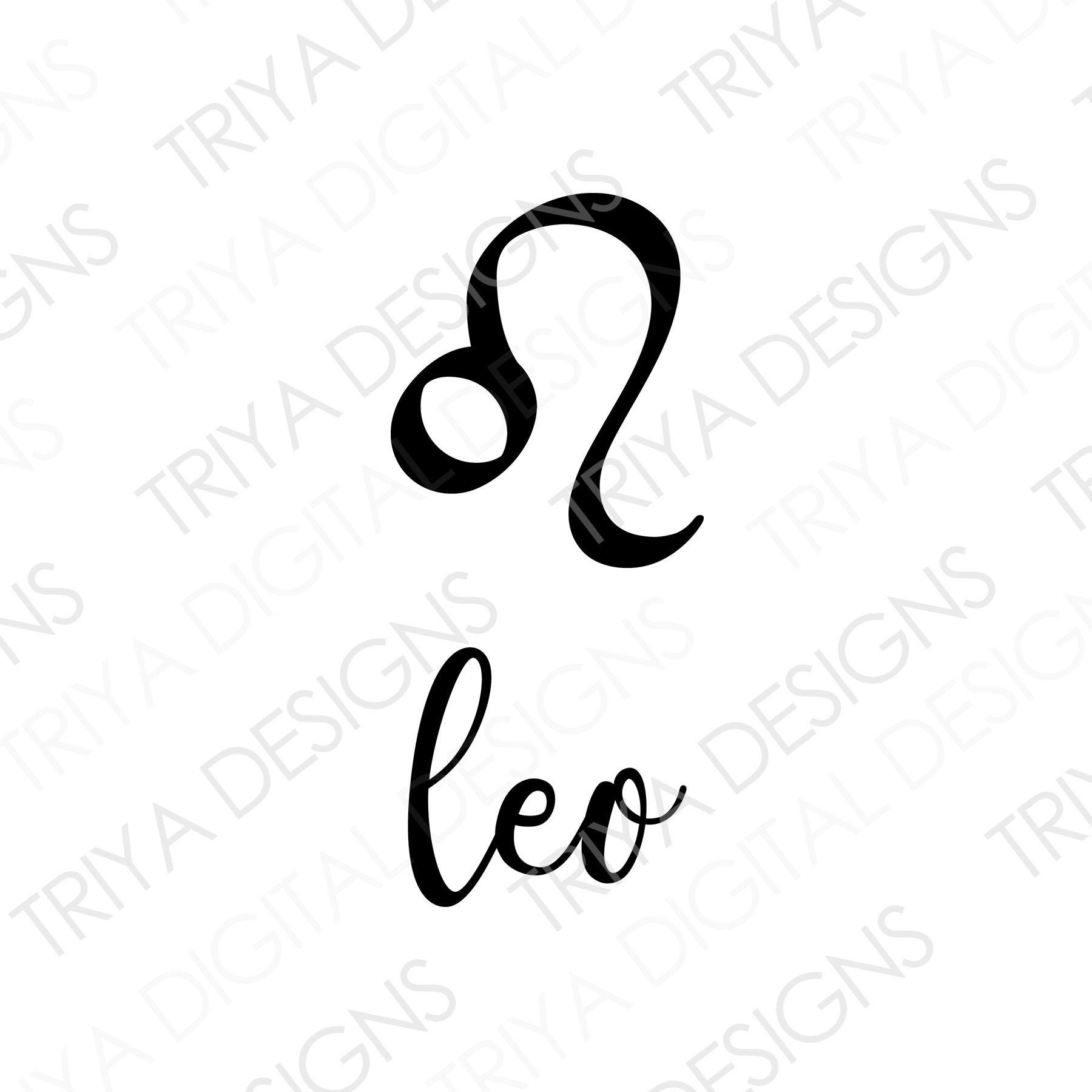 Art & Collectibles Prints Digital Download LEO Zodiac Sign Printable ...