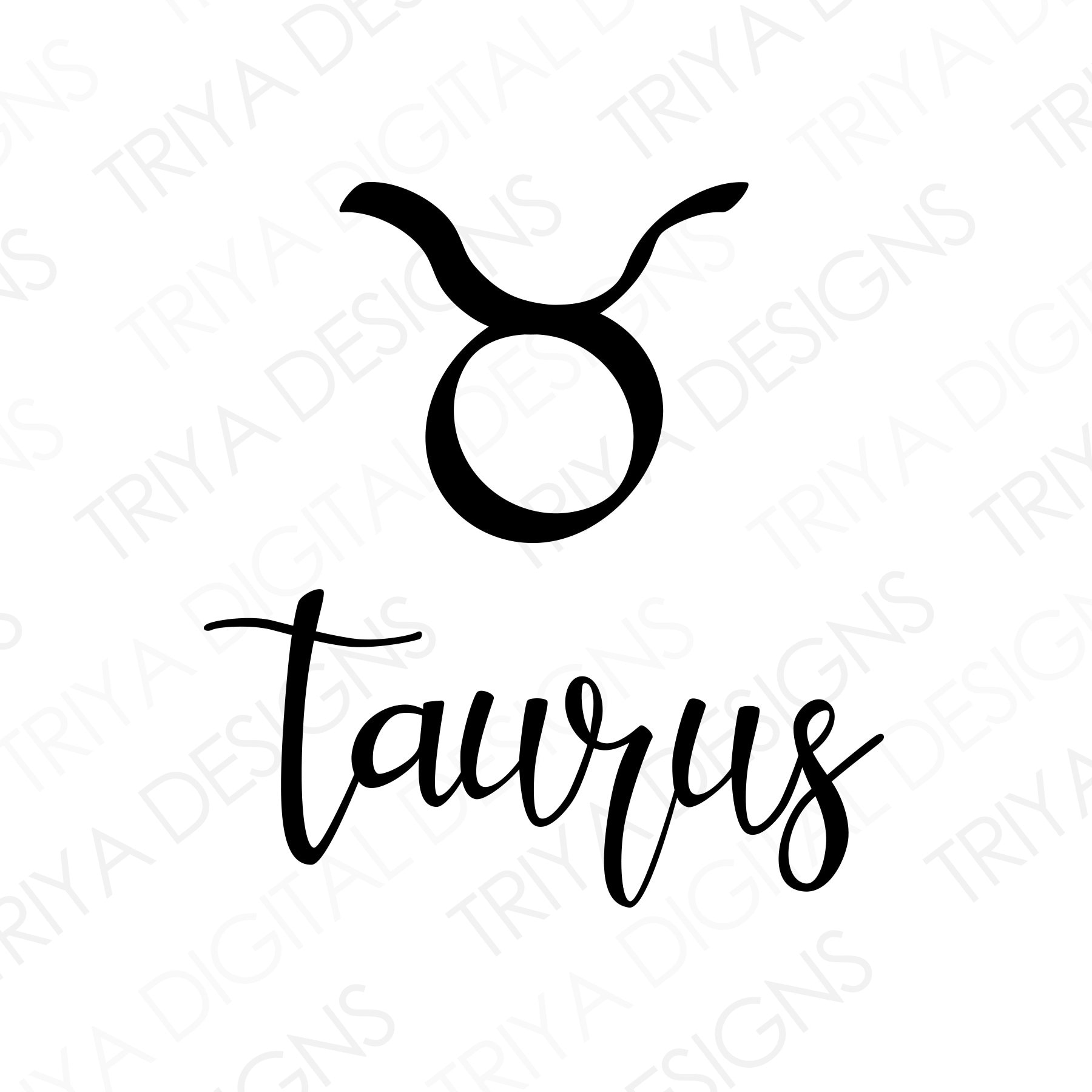 Taurus SVG Zodiac Sign Sun Sign SVG Cut Files Astrology | Etsy