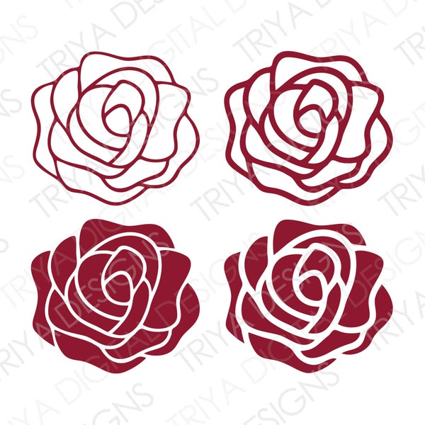 Rose Svg - Etsy
