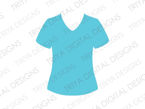 Scrubs Top SVG Cut File Nurse Outfit PNG File Light Blue | Etsy