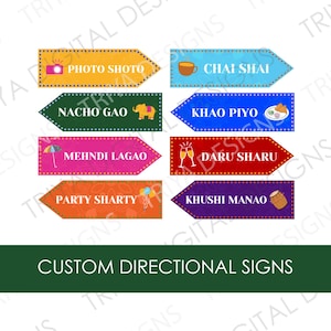 Editable Desi Directional Signs JPG File | PRINTABLE Digital Download ...