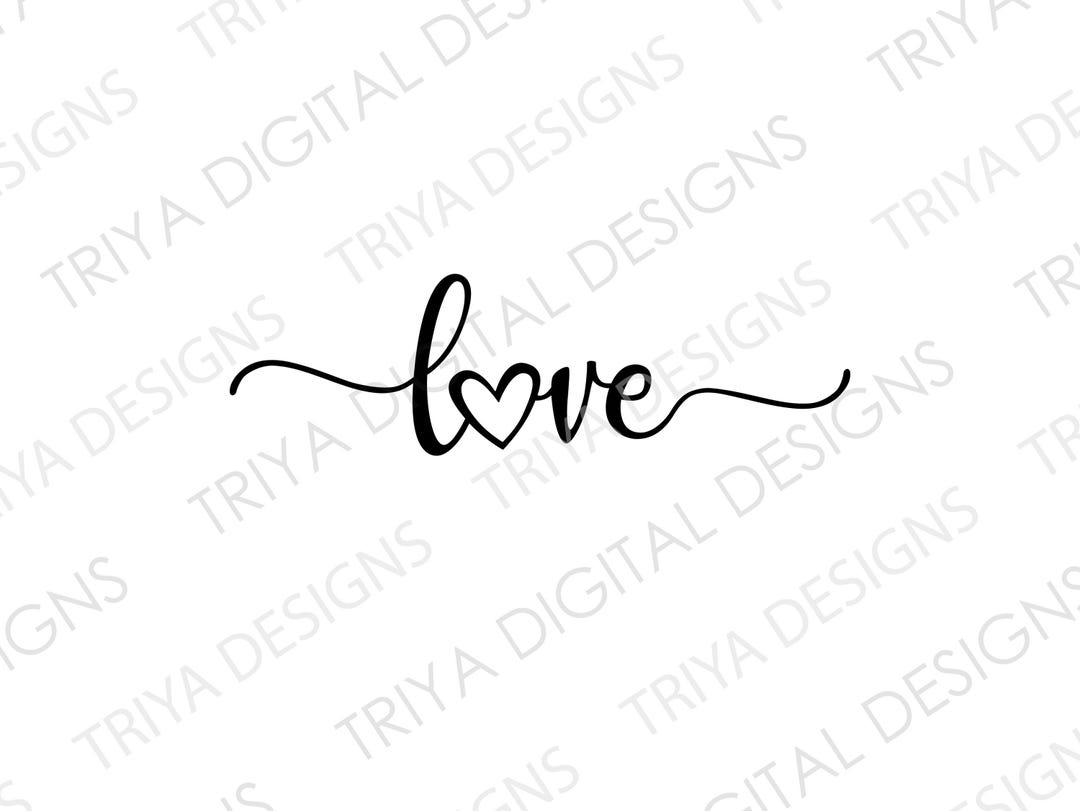 Love With Heart SVG Love, Wedding SVG Cut Files Valentine's Day Svgs ...