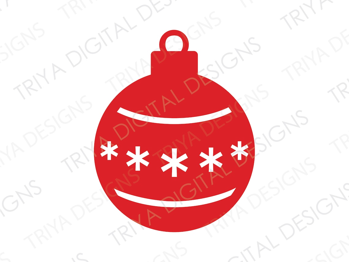 Christmas Ornament SVG Cut File Christmas Tree Ornament | Etsy