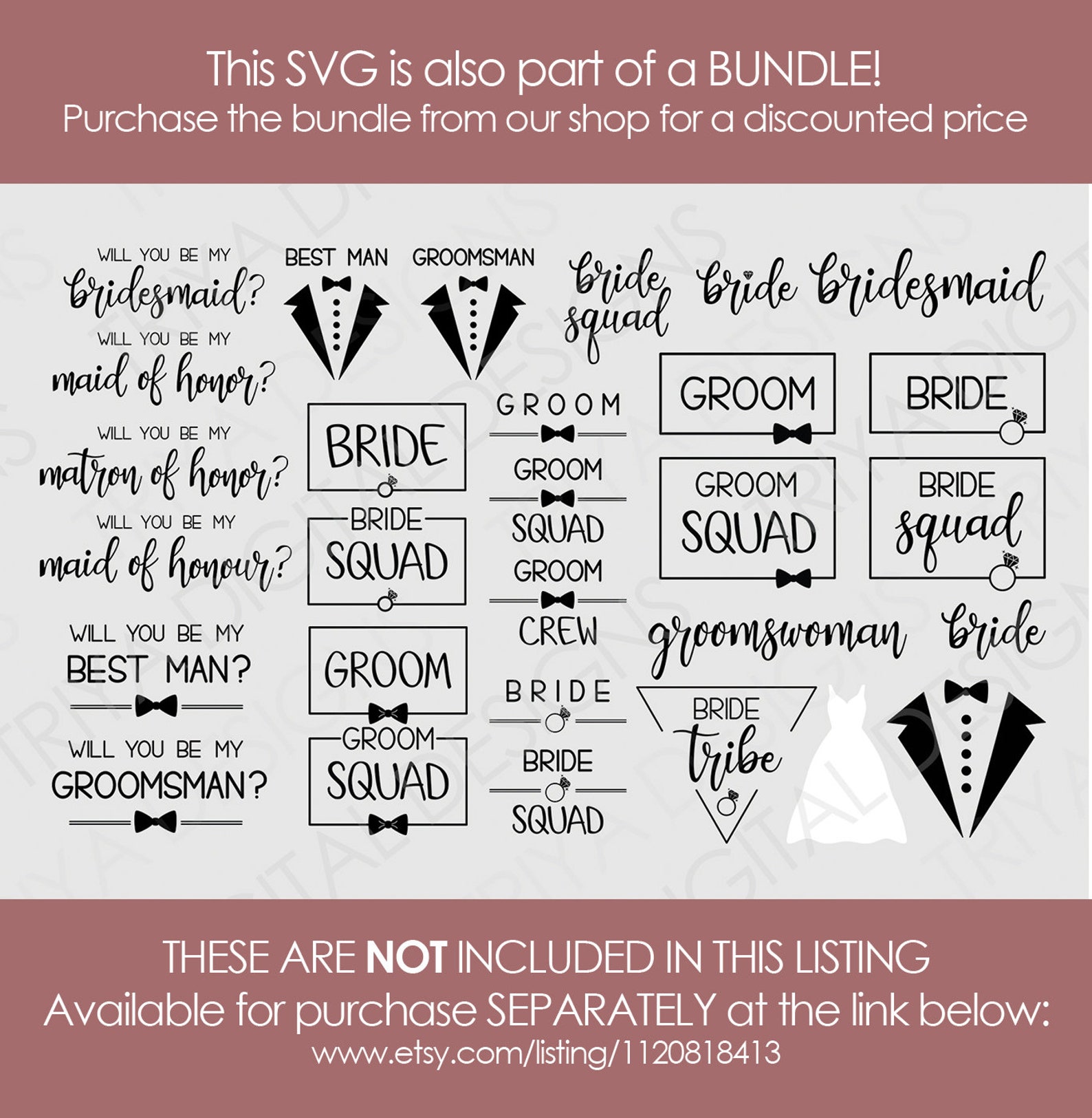 Groom Crew SVG Cut File Groomsman Bow Tie PNG Cut File - Etsy
