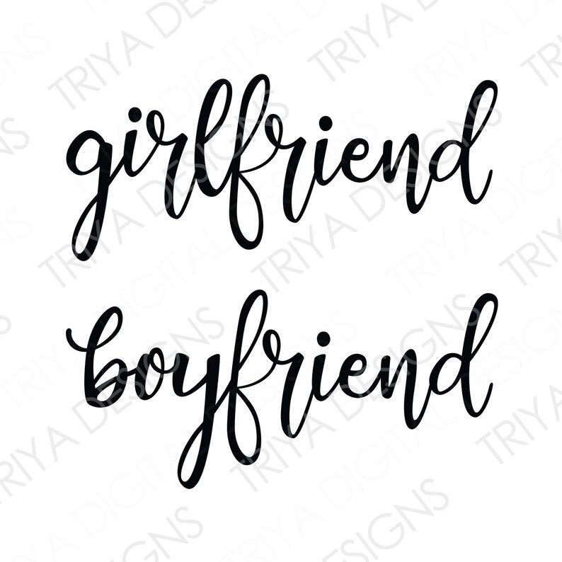 Girlfriend Boyfriend SVG Love Dating SVG Cut Files Hand | Etsy