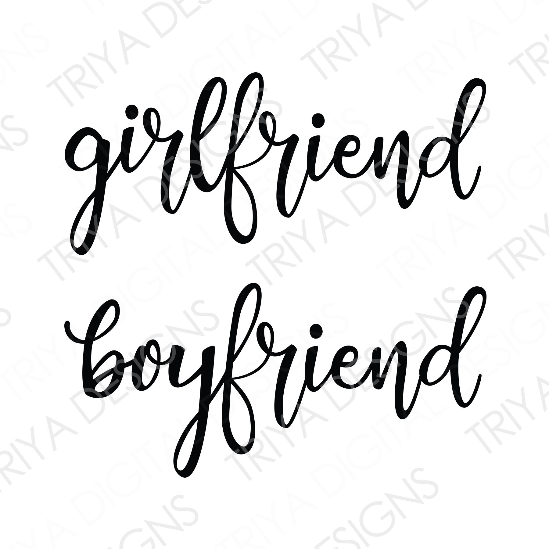 Girlfriend Boyfriend SVG Love Dating SVG Cut Files Hand | Etsy