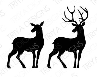 Deer Buck and Doe | Etsy