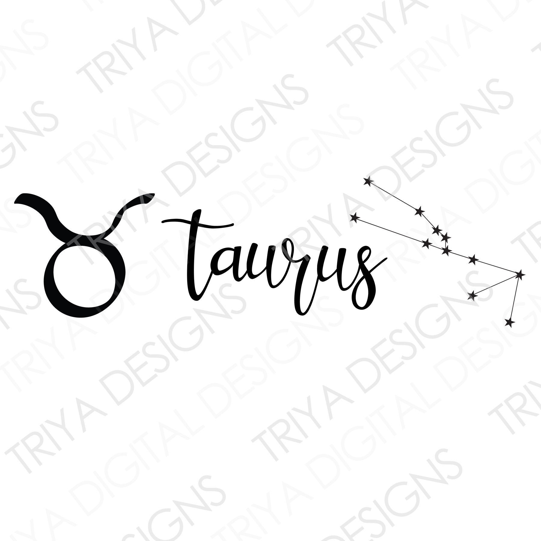 Taurus SVG Bundle | Zodiac Sign, Sun Sign SVG Cut Files | Astrology ...