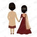 Indian Wedding Couple Holding Hands Back View Clip Art Traditional Desi ...
