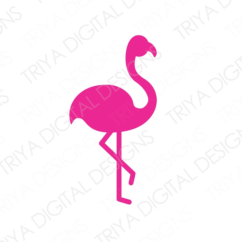 Pink Flamingo Outline SVG Cut File Flamingo Bird Stork - Etsy