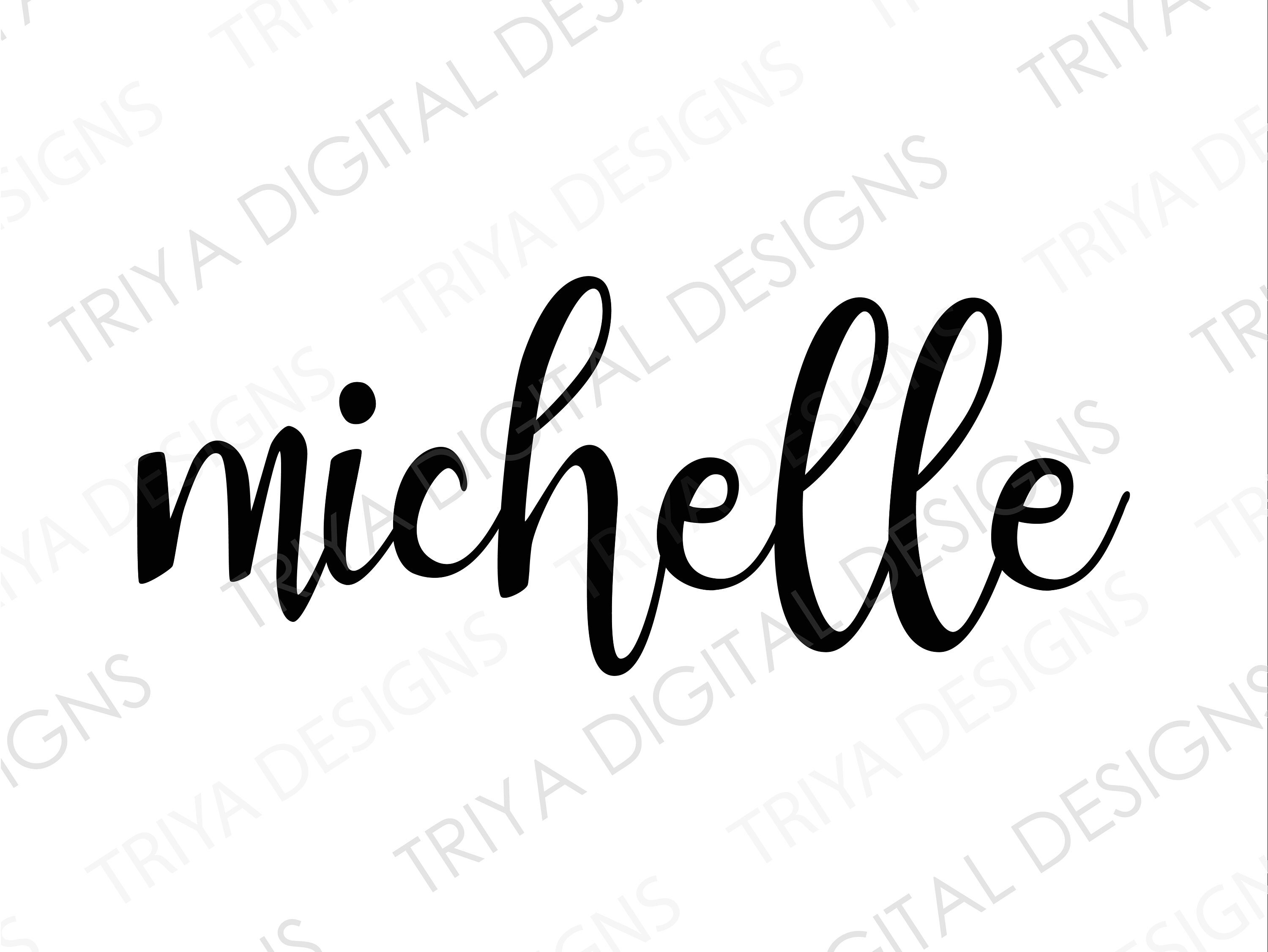 Michelle SVG / Michelle Hand Lettered Cursive Text / Custom - Etsy México