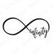 Infinity Sign With Custom Name SVG Hand Lettered Cursive - Etsy