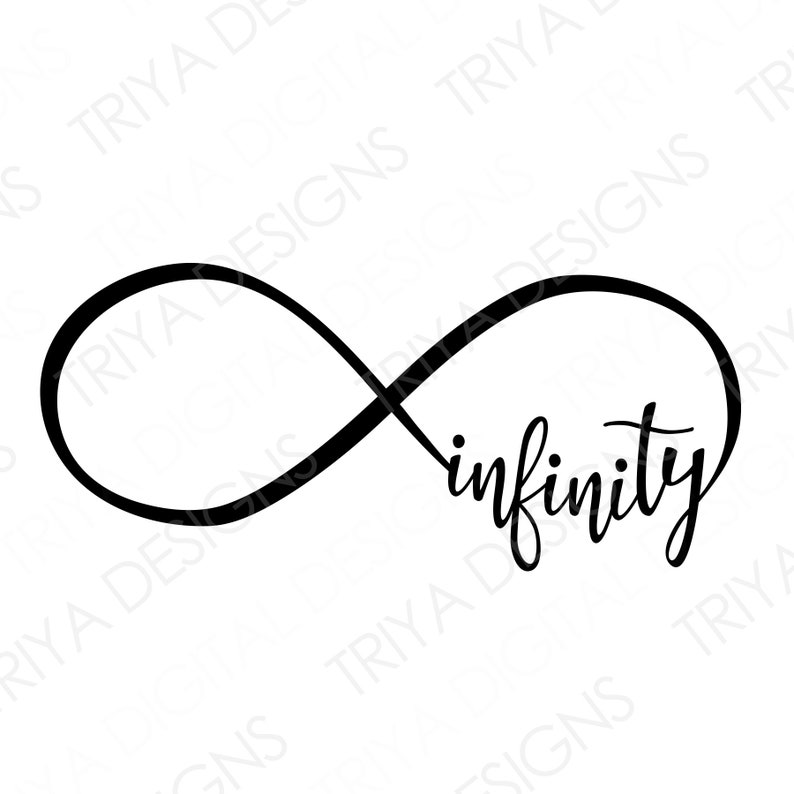 Infinity Sign With Custom Name SVG | Hand Lettered Cursive Text ...