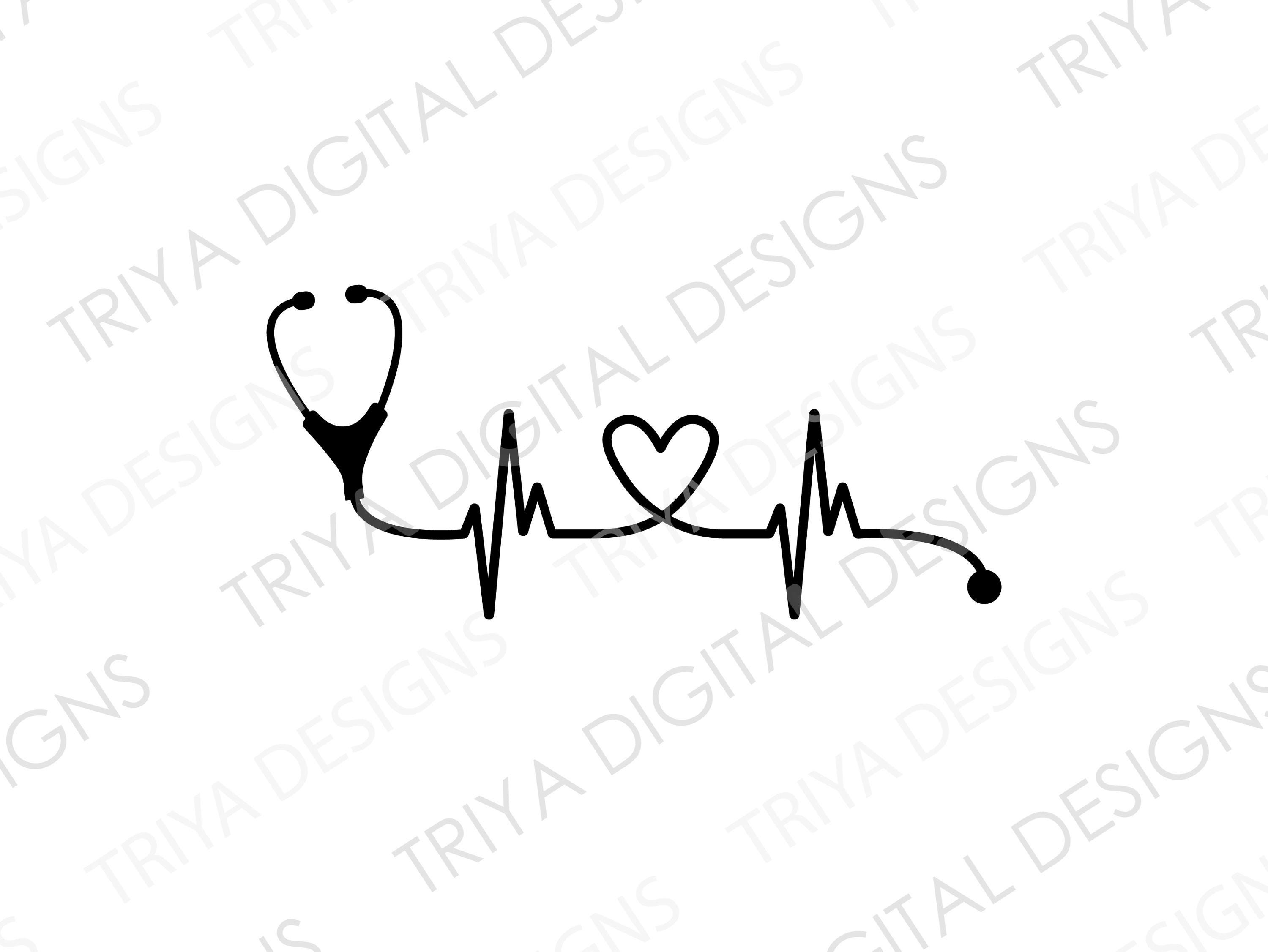 Heart Shaped Stethoscope Clipart
