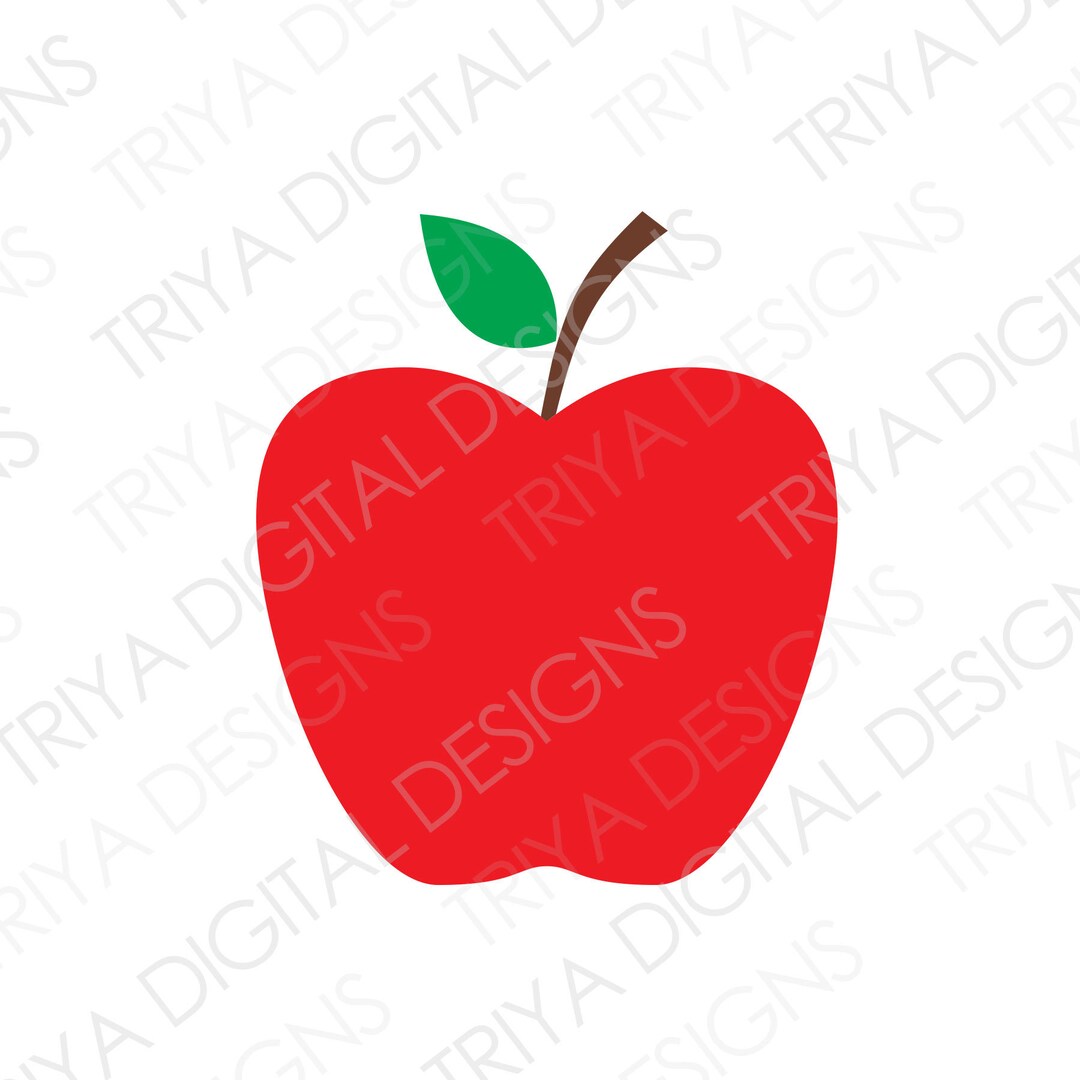 Apple SVG Cut File | Apple PNG, Red Apple Clipart, Back to School ...