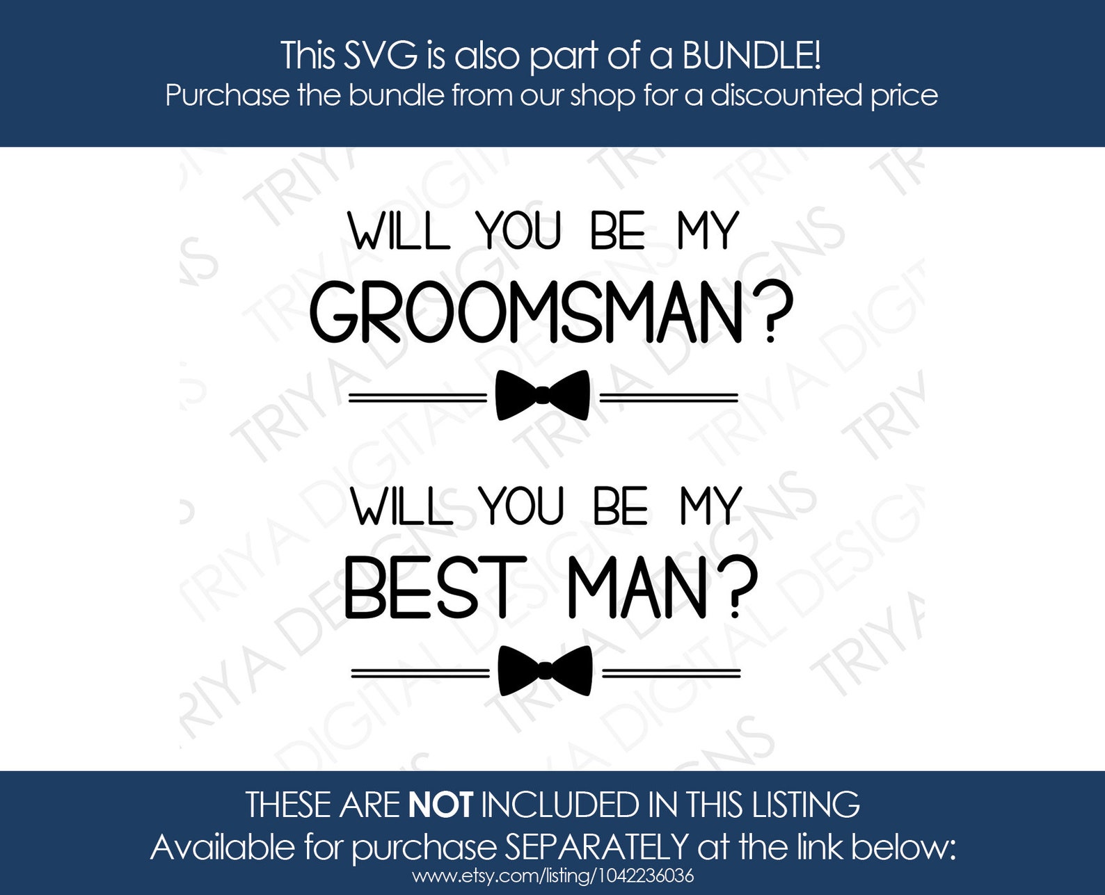 Will You Be My Best Man With Bow Tie SVG Cut File Tuxedo - Etsy