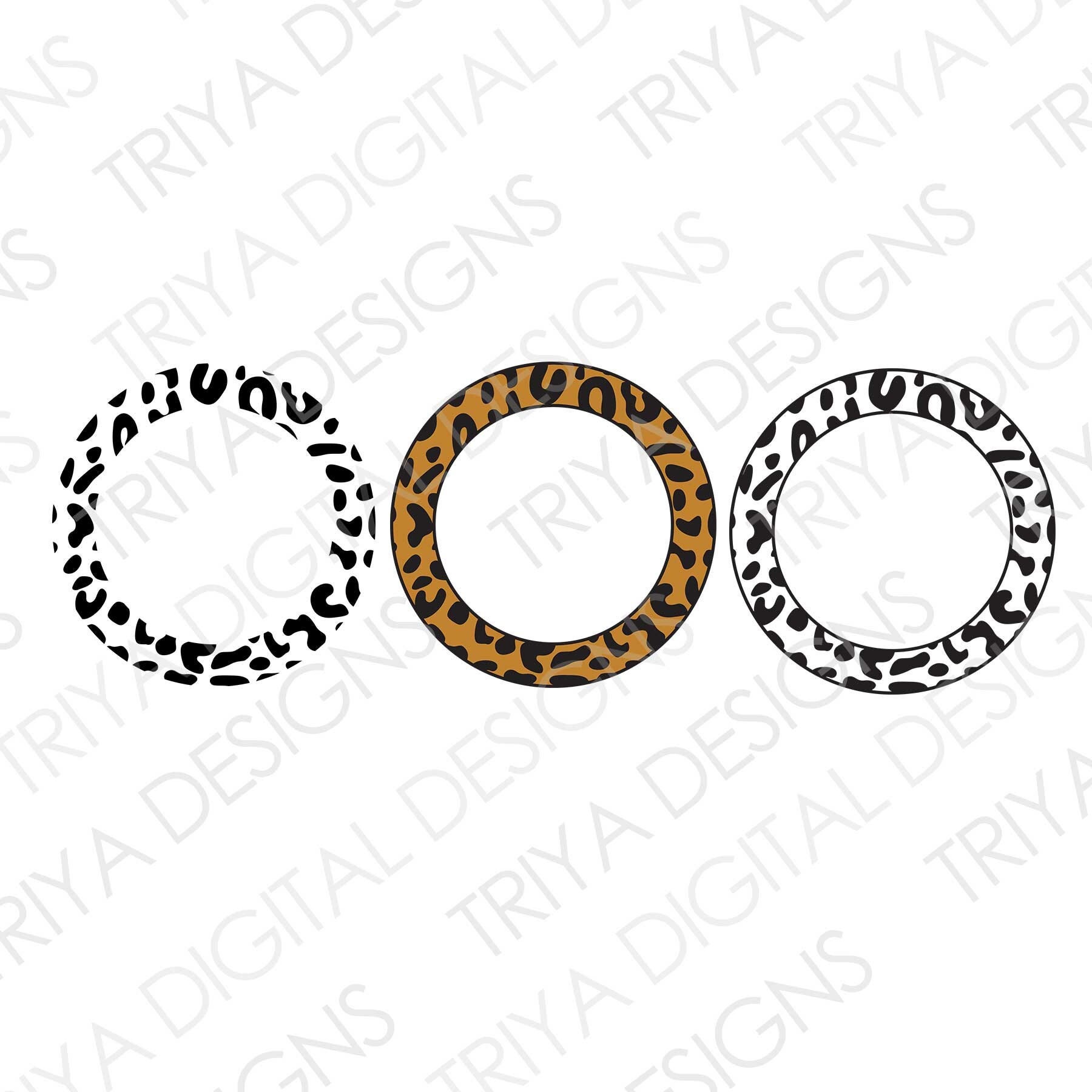Cheetah Print Circle Frame SVG Cut File Leopard Print Frame - Etsy UK