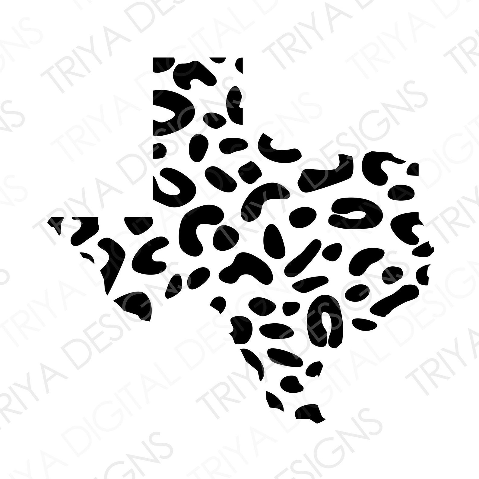Texas Cheetah Print SVG Animal Print Texas Cut File State - Etsy