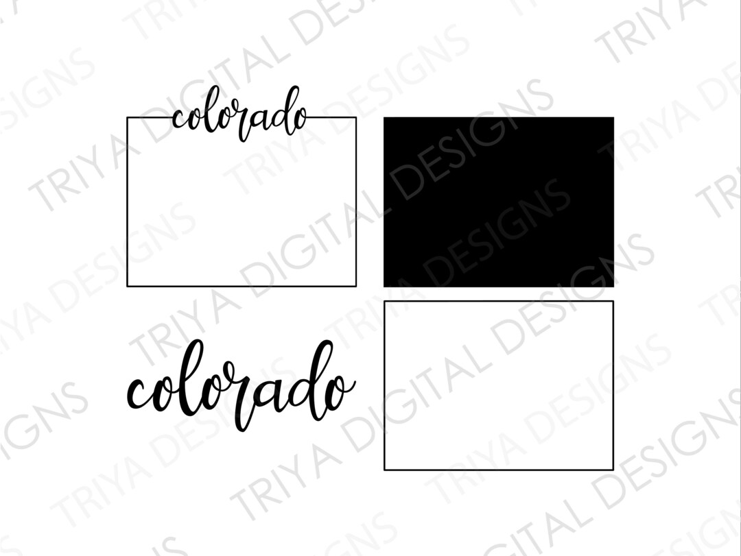 Colorado SVG Bundle | Colorado Outline With Text | State of Colorado ...