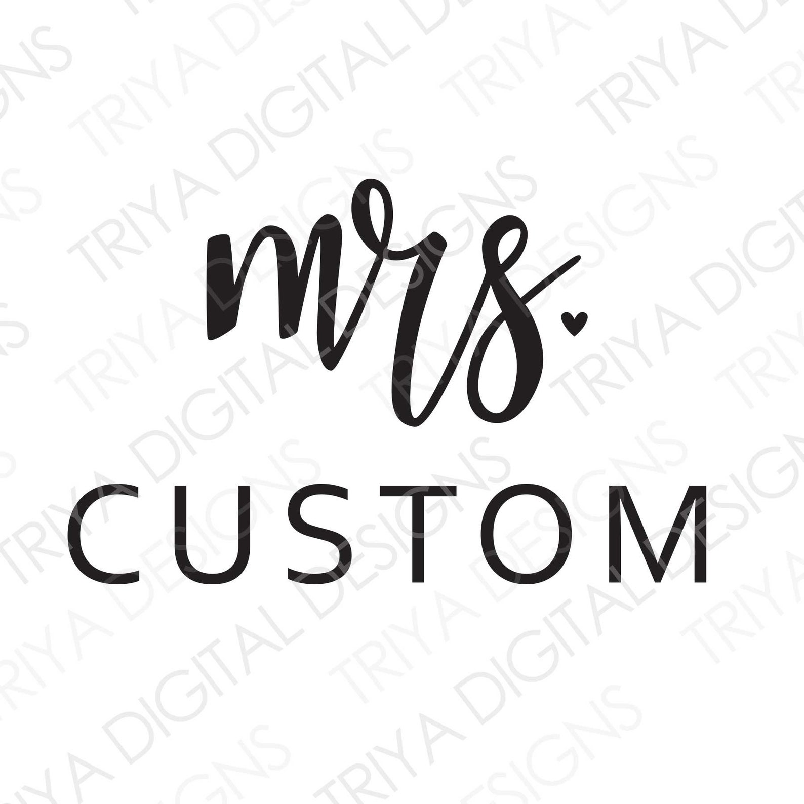 Mrs. Custom Last Name SVG Png Jpg Hand Lettered Cursive - Etsy