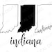Indiana SVG Bundle Indiana Outline With Text Cut File - Etsy