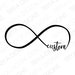 Infinity Sign With Custom Name SVG Hand Lettered Cursive - Etsy