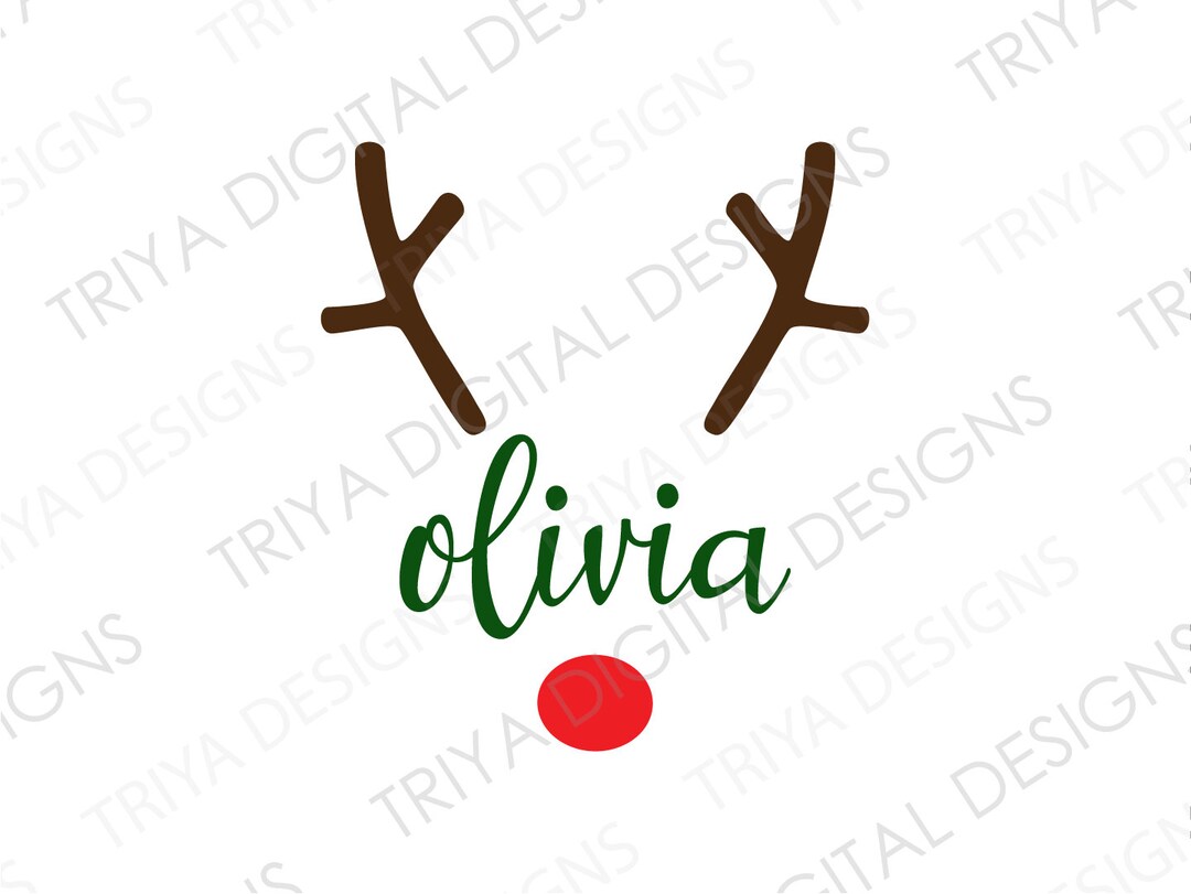 Custom Rudolph Frame With Name SVG Cut File | Christmas Reindeer With ...
