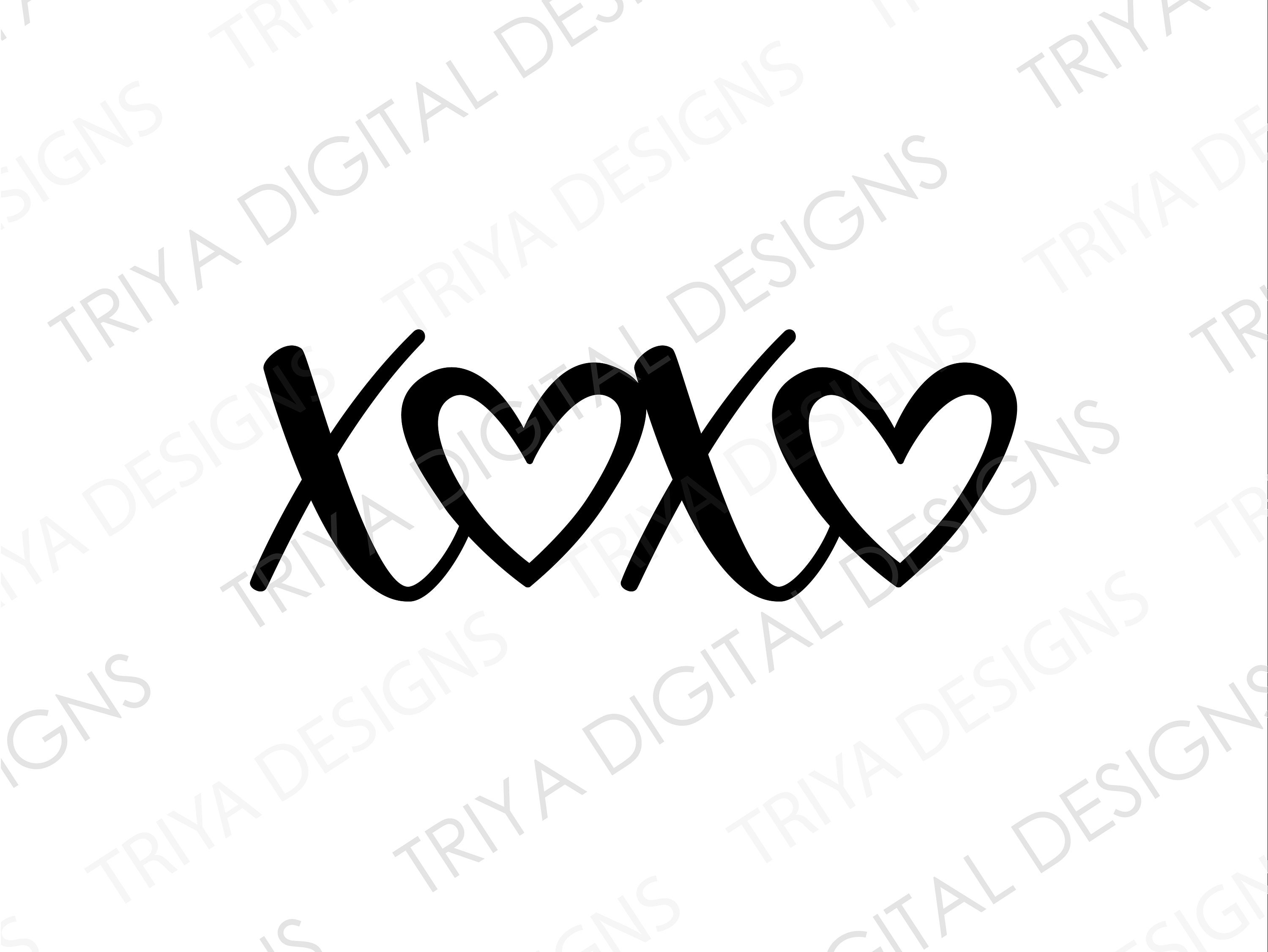 Xoxo With Hearts SVG Cut File Love Wedding SVG Cut Files - Etsy