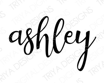 Emily SVG Emily Hand Lettered Cursive Text Custom First | Etsy