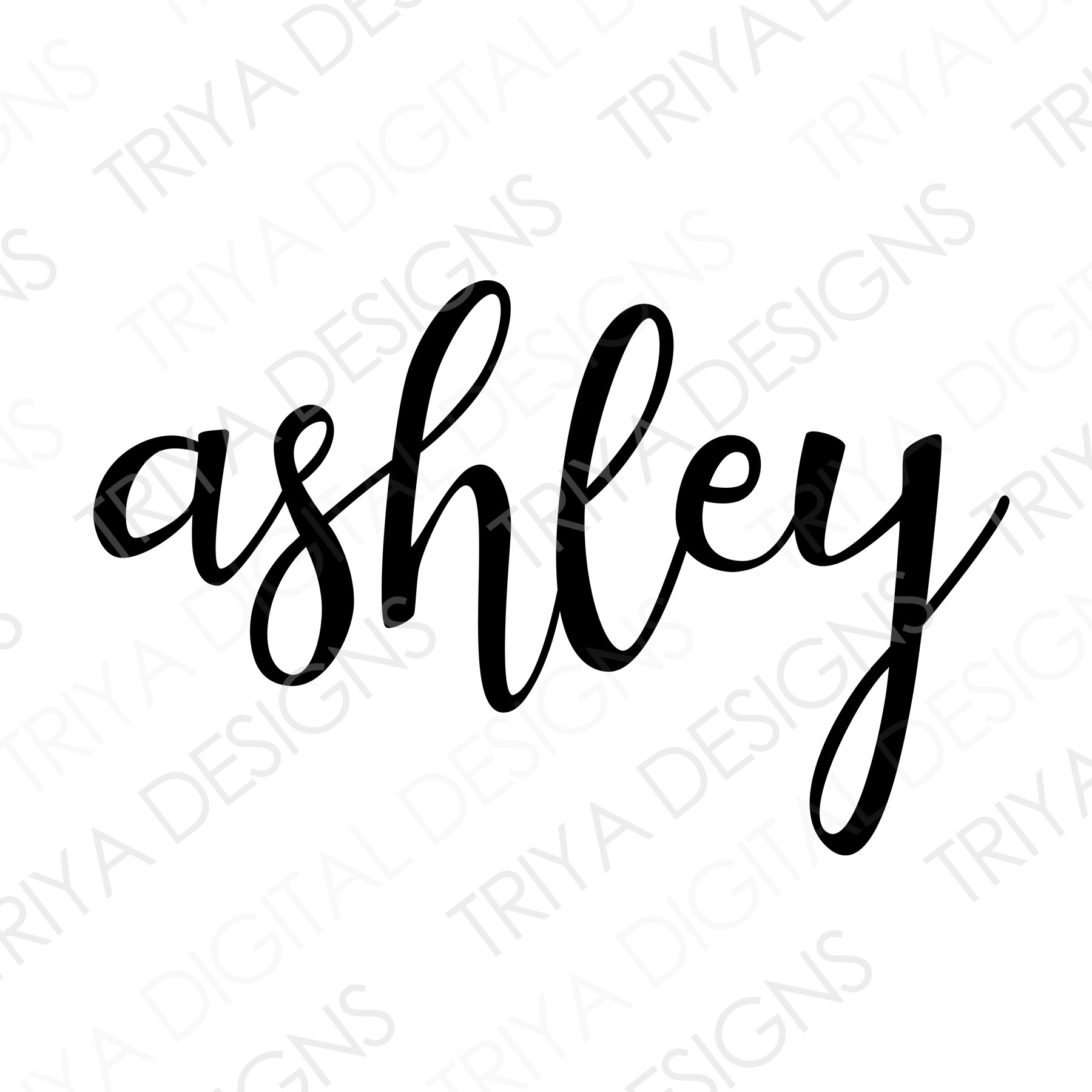 The Name Ashley In Cursive