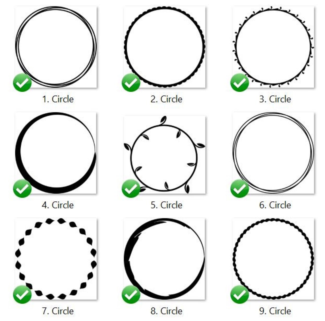 Circle Wreaths SVG Cut File Circular Frame Layered Round - Etsy