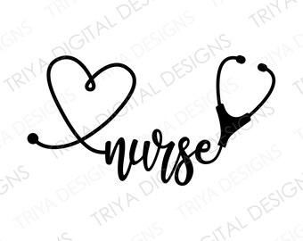 Nurse Cursive Svg | Etsy