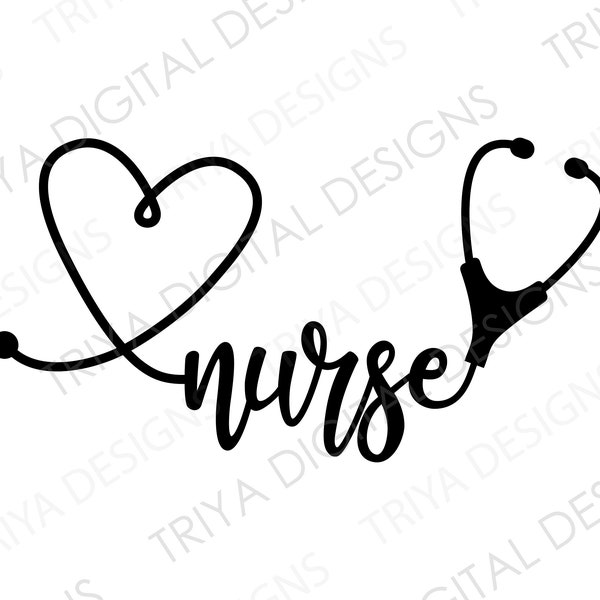 Nurse Cursive Svg - Etsy