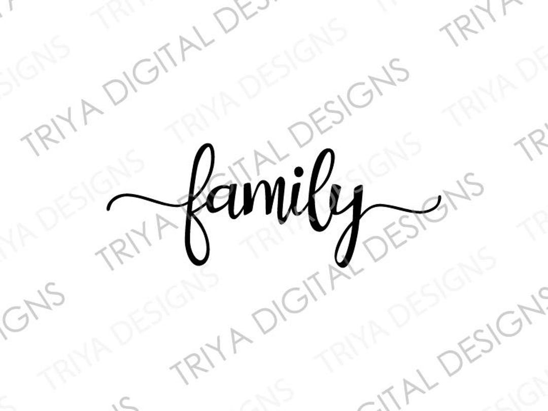 Family SVG | Family Hand Lettering | Digital DOWNLOAD | Family Cursive ...