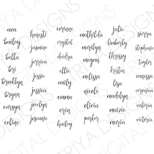 Custom Name SVG | Hand Lettered Cursive Text | Custom Text, Custom Word ...