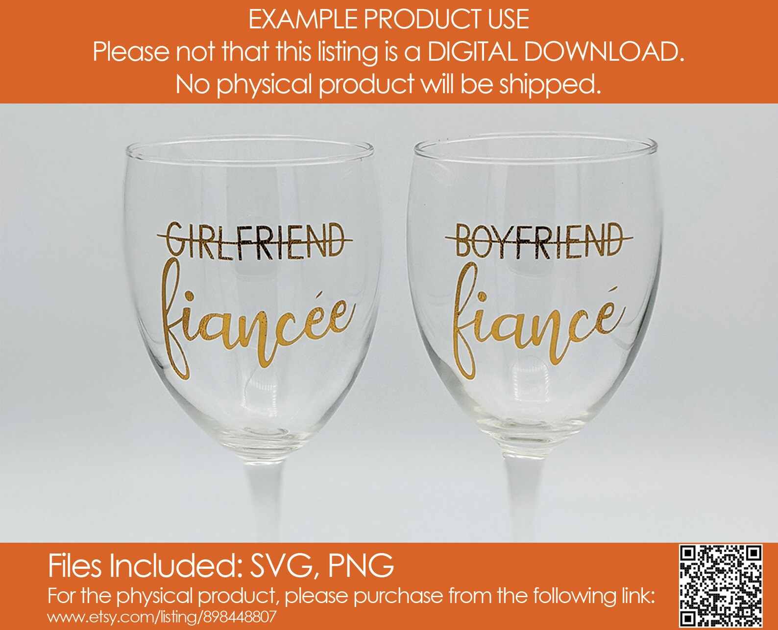 Fiancé Fiancée SVG Cut File | Girlfriend Boyfriend Strikethrough SVG ...
