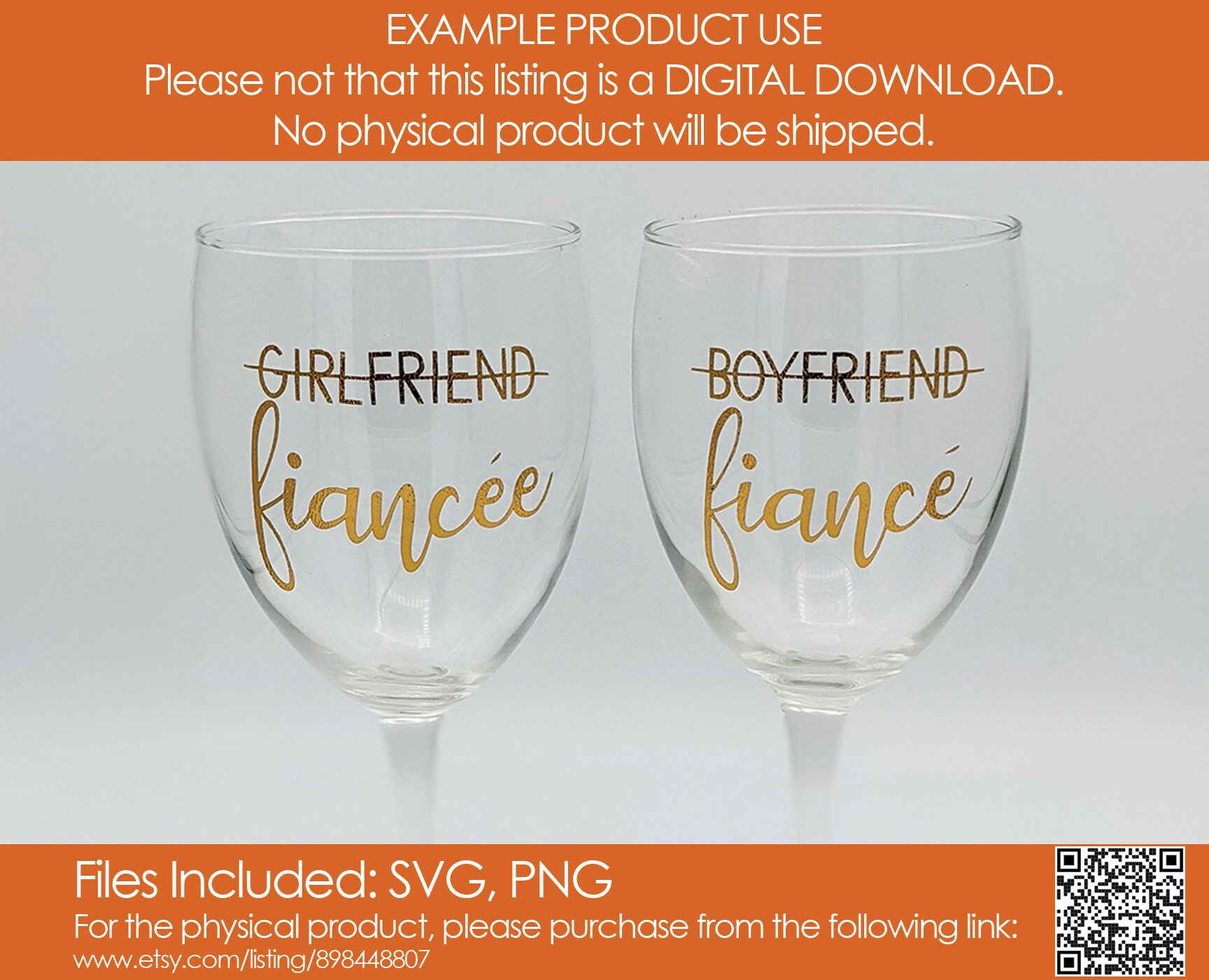 Fiancé Fiancée SVG Cut File | Girlfriend Boyfriend Strikethrough SVG ...