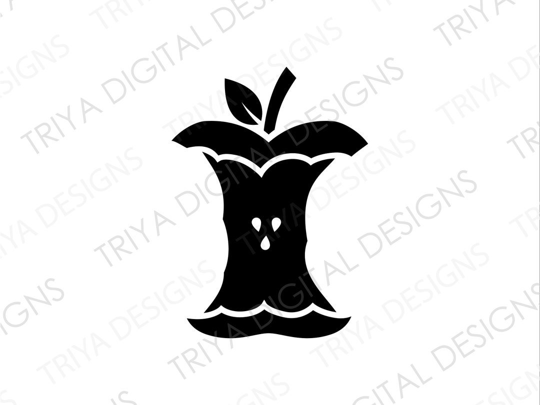 Compost Symbol SVG Cut File | Apple Core, Compost Bin Label, Compost ...