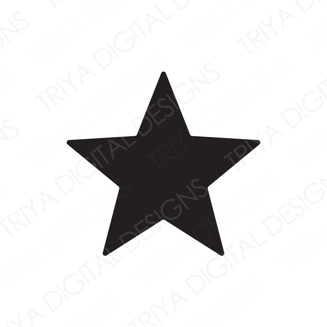 Star SVG Cut File Rounded Star SVG Files Instant Digital DOWNLOAD - Etsy