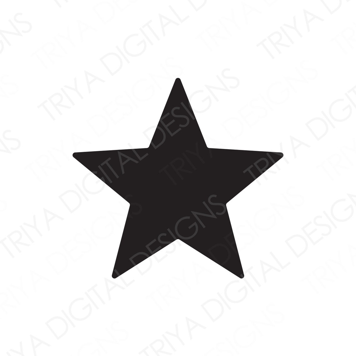 Star SVG Cut File Rounded Star SVG Files Instant Digital - Etsy